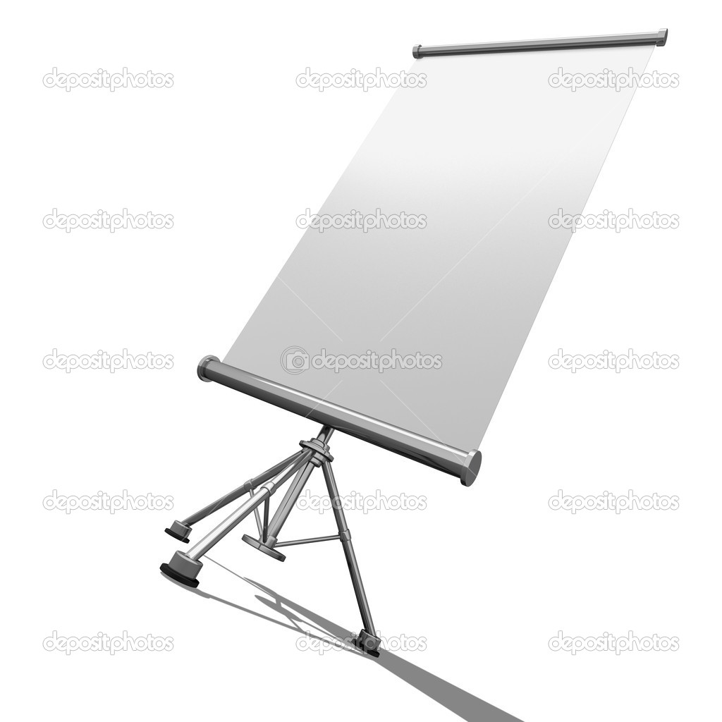 Blank presentation or projector roller screen Stock Photo by ©ADDRicky ...