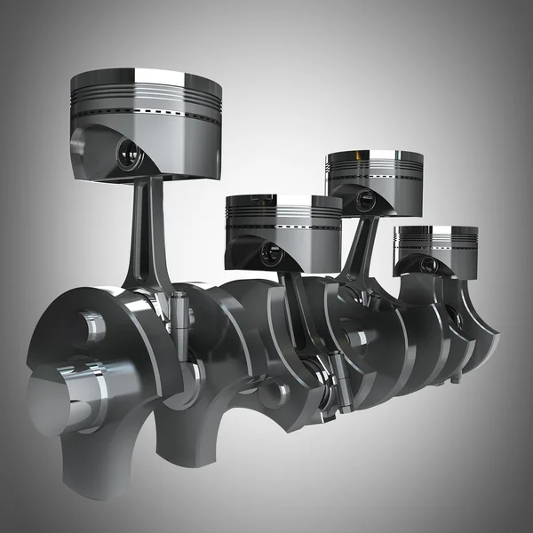V8 engine pistons. 3D image. — Stock Photo © Alexmit #7247389