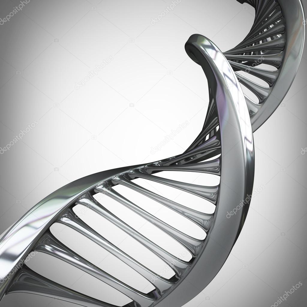 Chrome metal DNA chain Stock Photo by ©ADDRicky 32132107