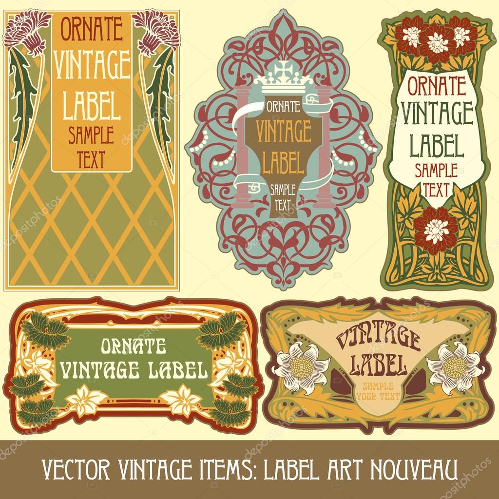 Label art nouveau — Stock Vector © standart #43637913 Label art nouveau — Stock Vector © standart #43637913