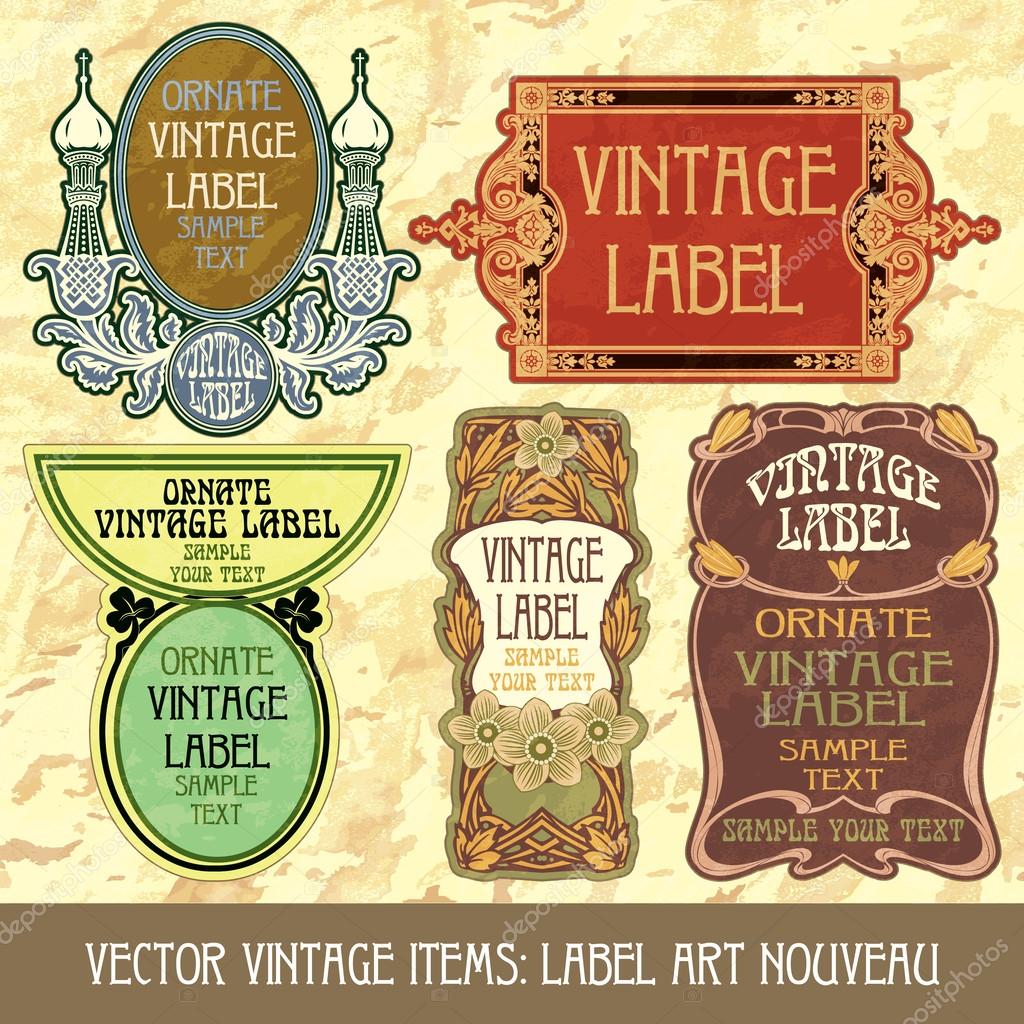 Label art nouveau — Stock Vector © standart #47164819 Label art nouveau — Stock Vector © standart #47164819
