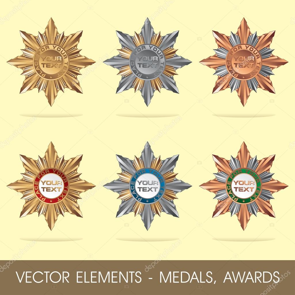 Elementos vectoriales: medallas, premios Vector de stock #49803221 de ...