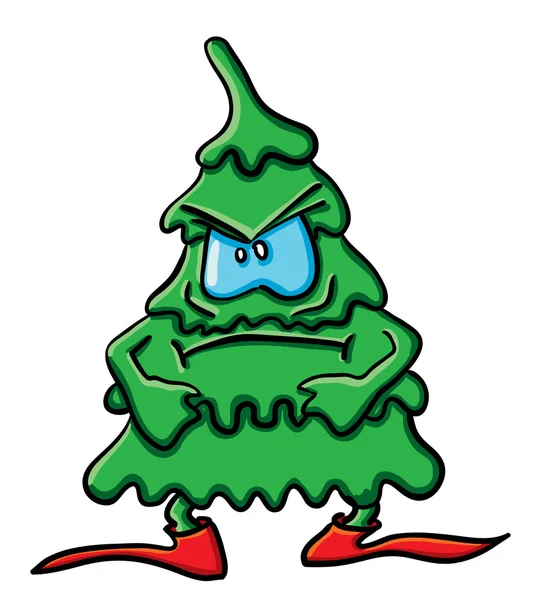 Coniferous Tree Colored Cartoon Illustration Vector Stock Vector Image ...