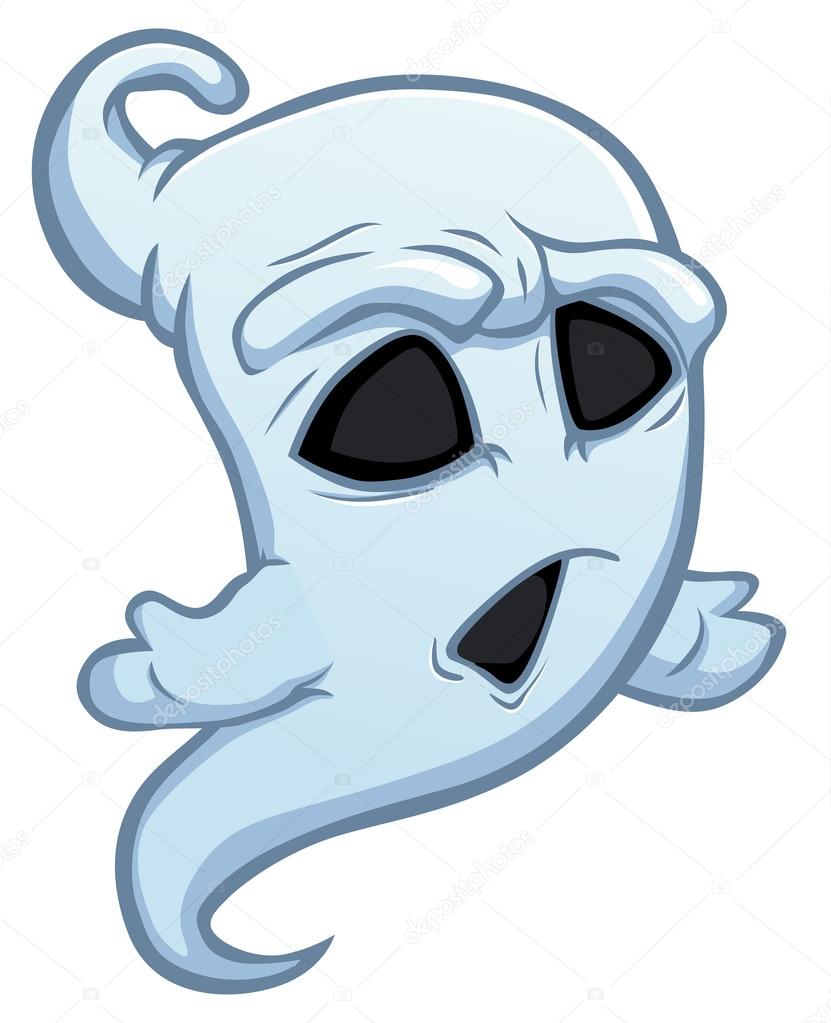 Shocked white cartoon ghost Stock Vector Image by ©Giinger #29927805