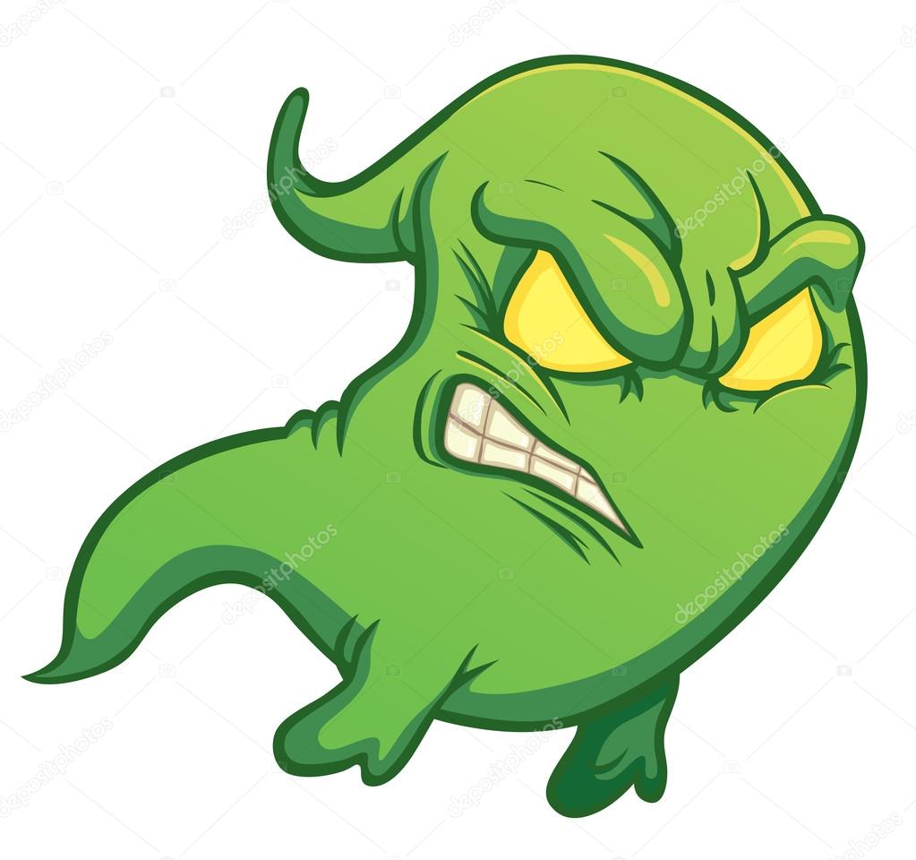 Funny green cartoon ghost Stock Vector Image by ©Giinger #29927815