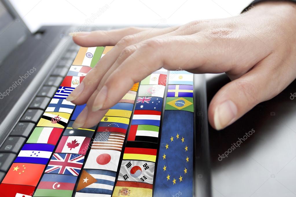 Keyboard with different lags countries — Stock Photo © gorvik #45861227