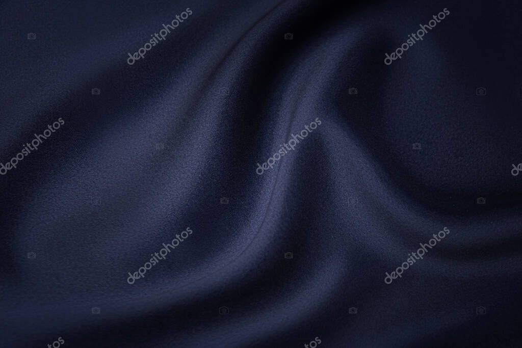 Textura de primer plano de tela o tela azul natural del mismo color ...