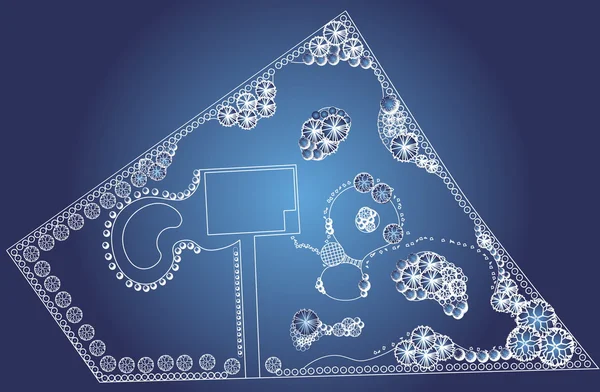 Vector blueprint of garden plan Stock Vector Image by ©jelen80 #44836783