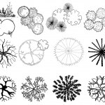A set of treetop symbols, for architectural or landscape design Stock ...