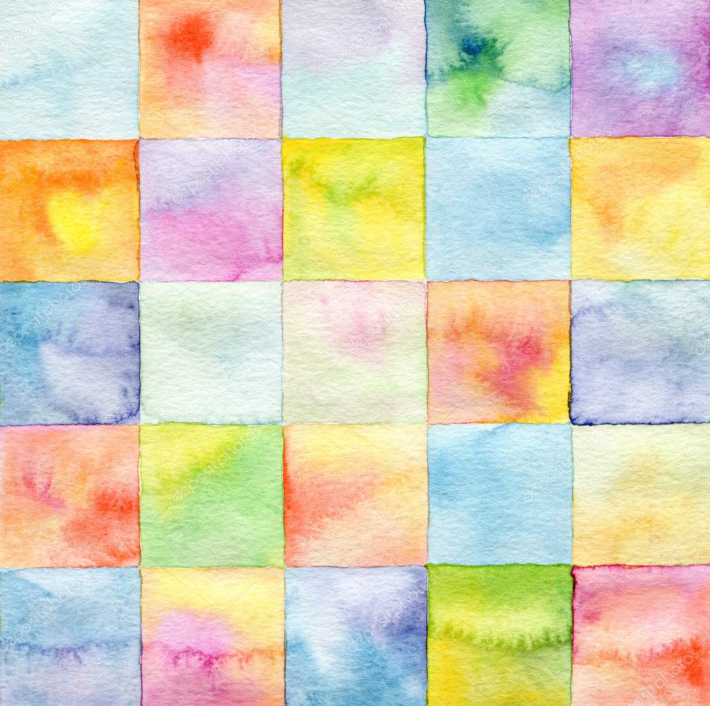 Abstract square watercolor painted background — Stock Photo © Tihon6 ...