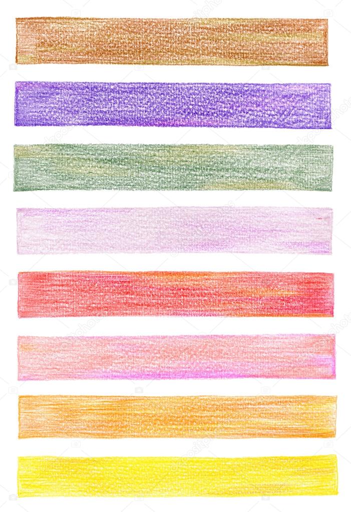 Set of color pencil graphic elements — Stock Photo © Tihon6 #30641727