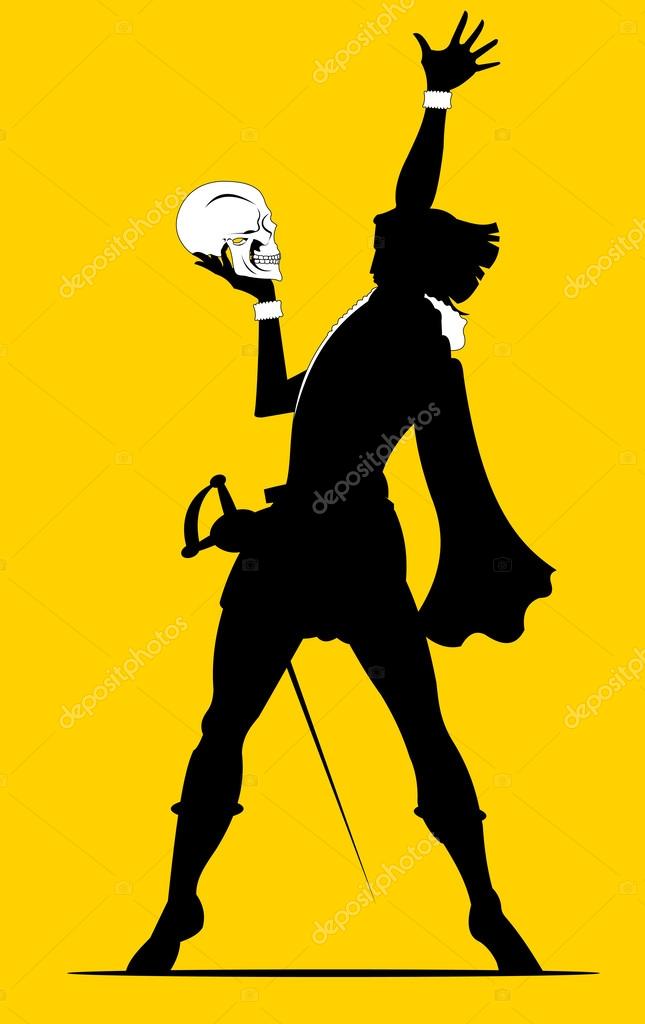 Actor plays role of Hamlet Stock Vector Image by ©sababa66 #51476729