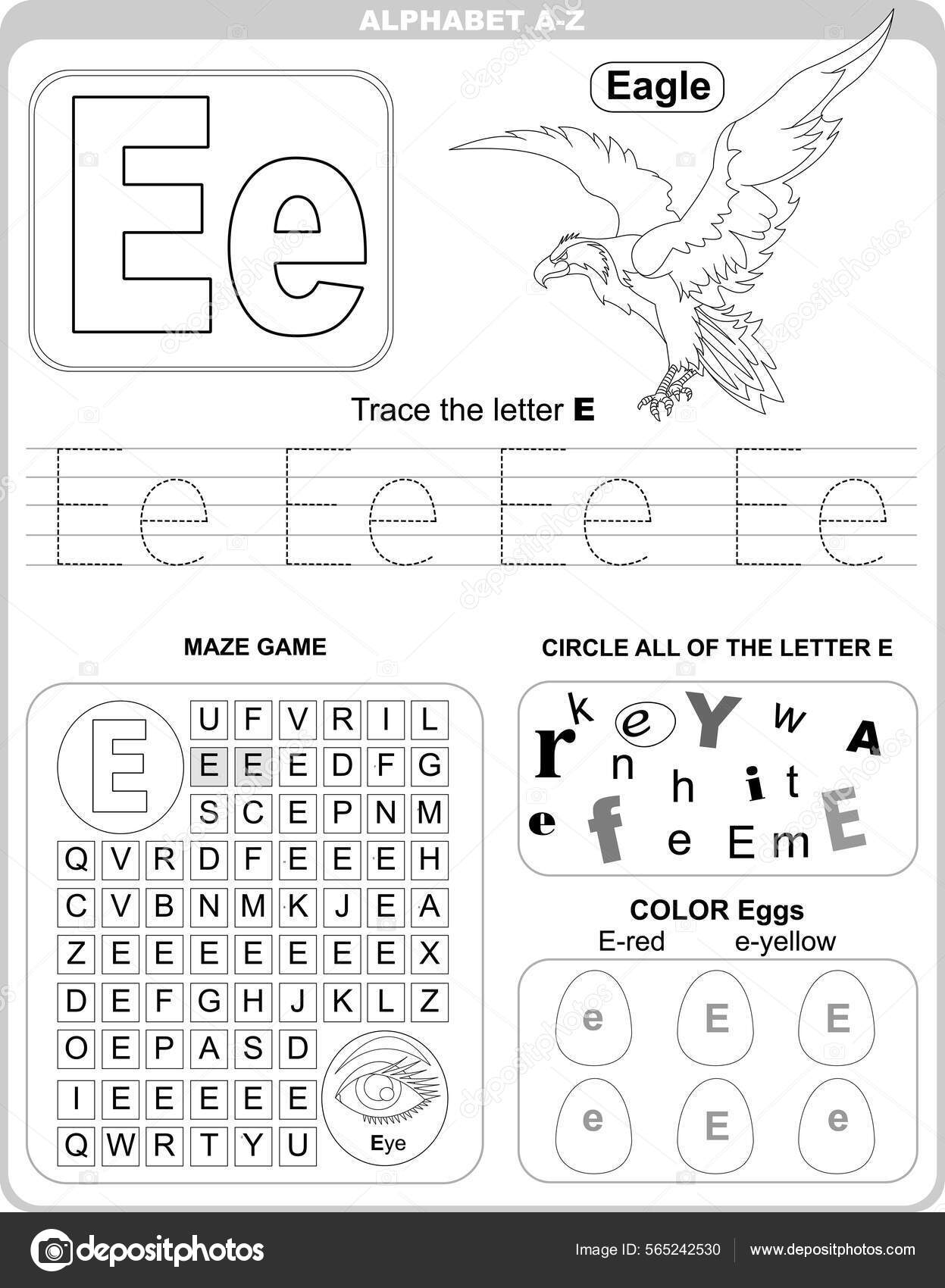 Hoja De Trabajo De La Letra E