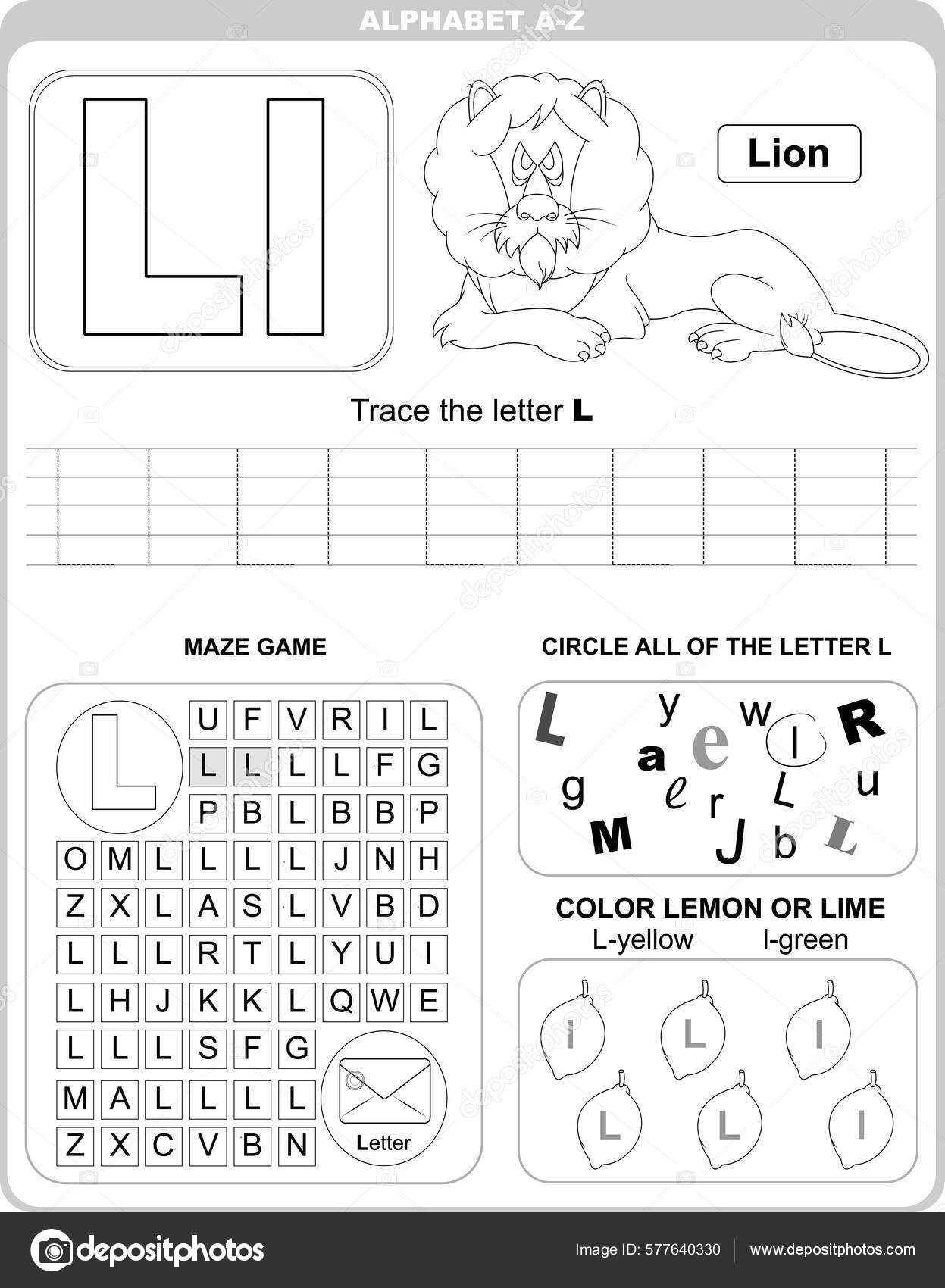 Hoja De Trabajo Para La Letra L