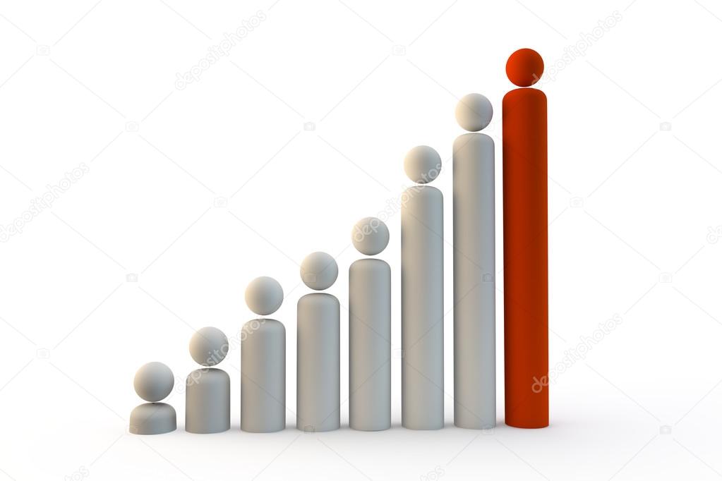 Graph of people icons to show staff, people growth or population ⬇ ...