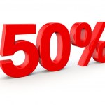 3d shiny red discount collection - 50 percent Stock Vector Image by ...