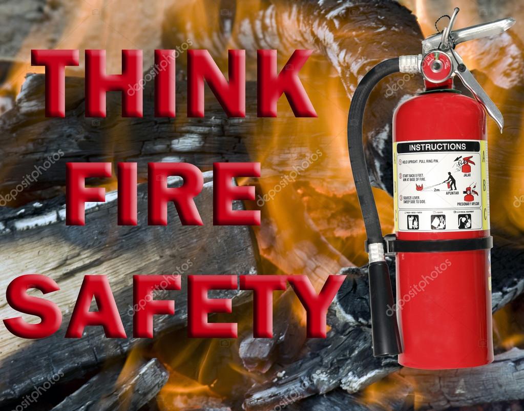 Think fire safety sign — Stock Photo © dcwcreations #12562944