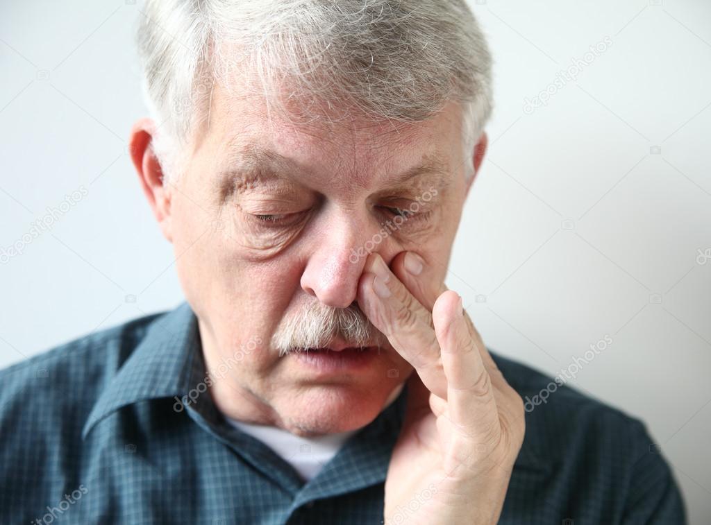 Man with stuffy nose — Stock Photo © aliced #25260007
