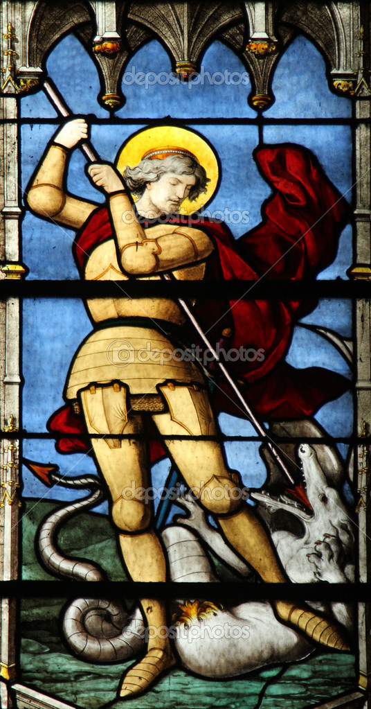 Saint George slaying the dragon Stock Photo by ©zatletic 18106843