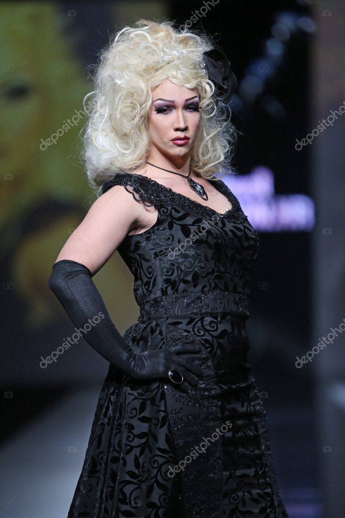 Fashion model wearing clothes designed by Ivica Skoko on the 'Fashion ...