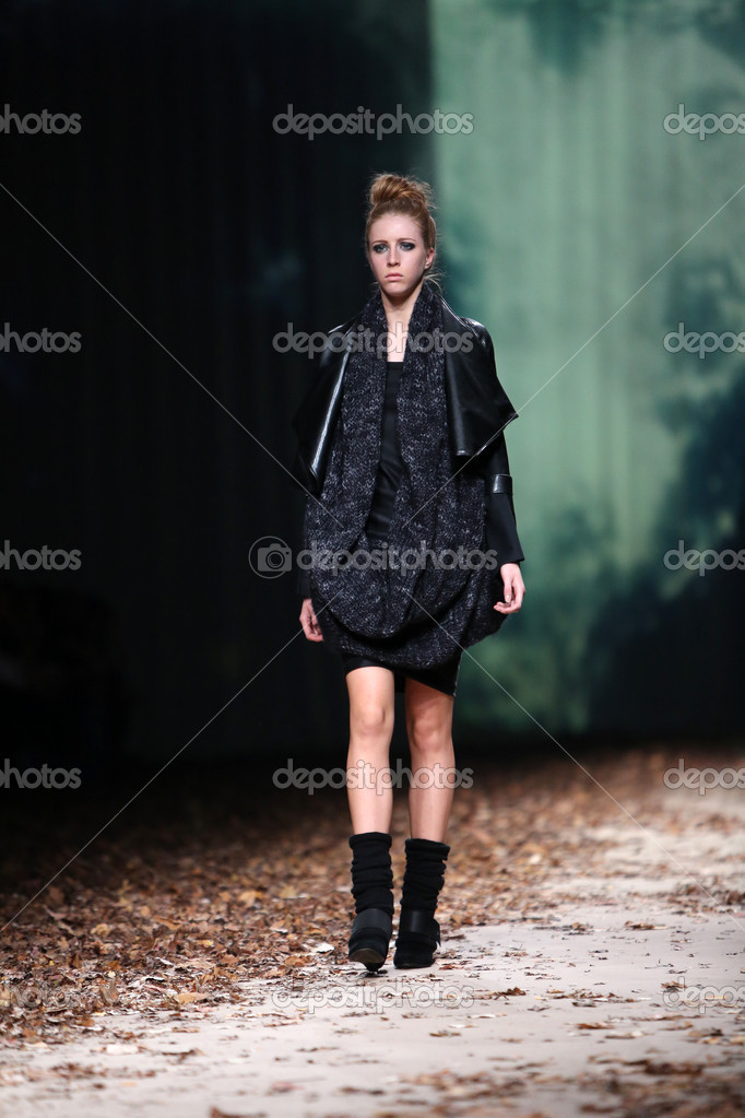 Fashion model wearing clothes designed by Etna Maar on the Cro a Porter ...
