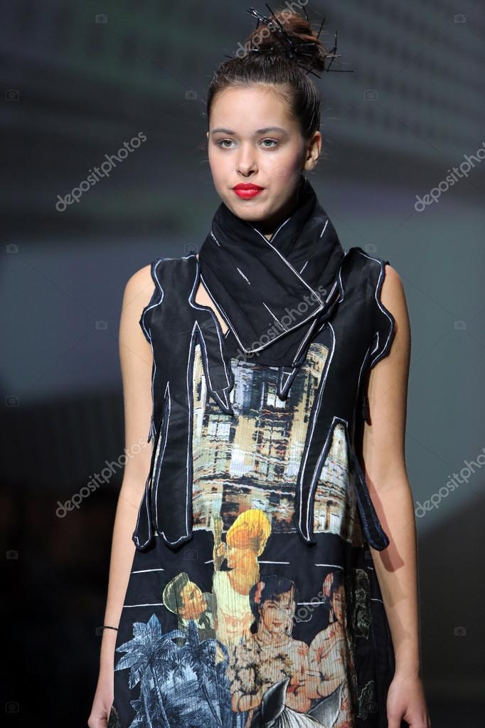 Fashion models wearing clothes designed by Ana Kujundzic on the Zagreb ...