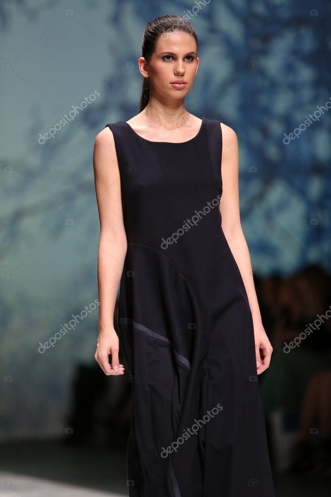 Fashion model wearing clothes designed by Iva Karacic on the Zagreb ...