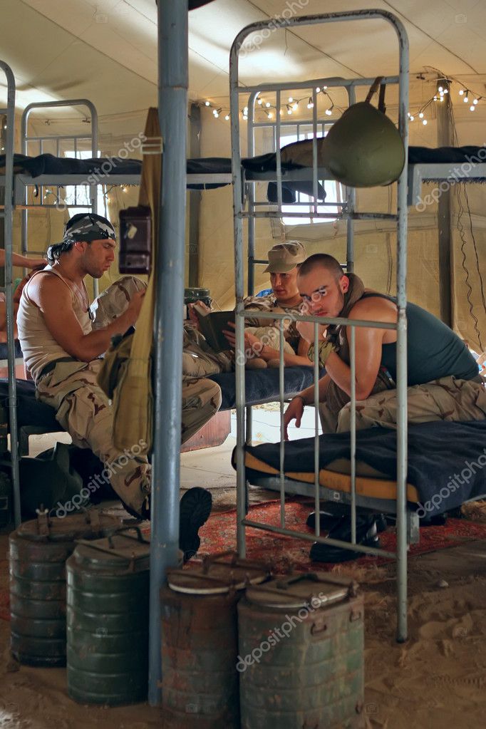Soldiers in barracks — Stock Photo © geniuslady #44139825