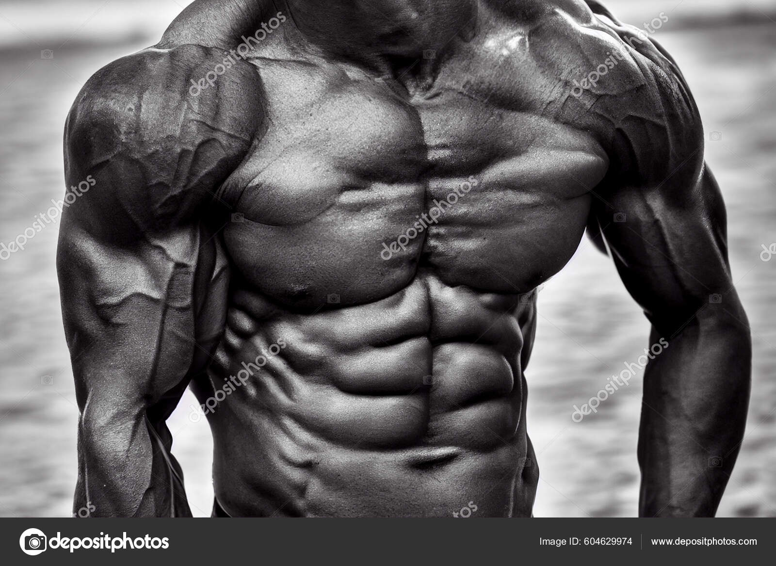 Render Close Perfect Abs Strong Bodybuilder Six Pack Fitness Concept ...