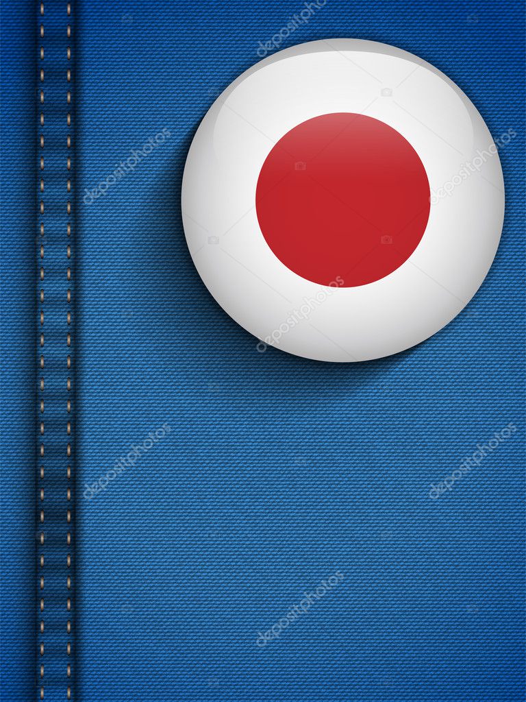 Japan Flag Button in Jeans Pocket Stock Vector Image by ©gubh83 #25964321