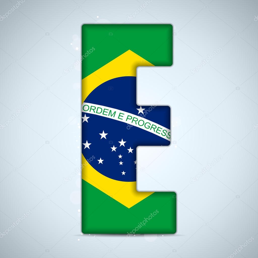 Brazil Flag Brazilian Alphabet Letters Words Stock Vector Image by ...