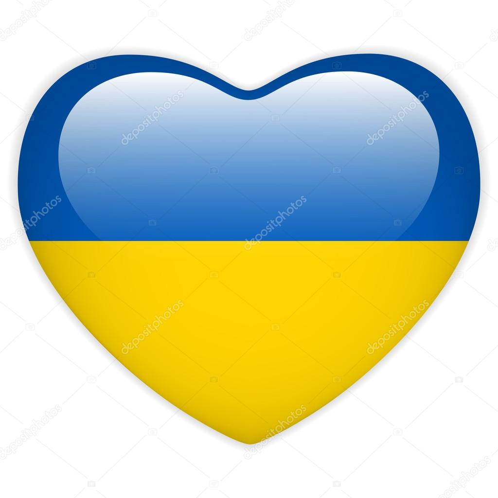 Ukraine Flag Heart Glossy Button — Stock Vector © gubh83 #41298165