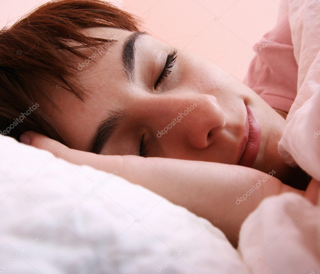 Beautiful young woman sleeping. — Stock Photo © arosoft #22966962 Beautiful young woman sleeping. — Stock Photo © arosoft #22966962