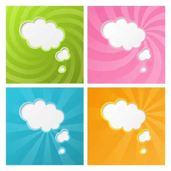 White paper clouds background with place for text Stock Vector Image by ...