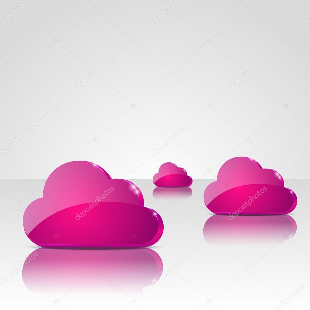 Nubes rosadas fondo Vector de stock #13549852 de ©Huhli13