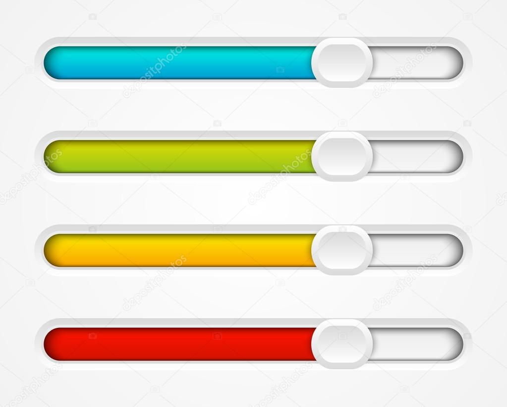 Set of color progress bars Stock Vector by ©Huhli13 28401279