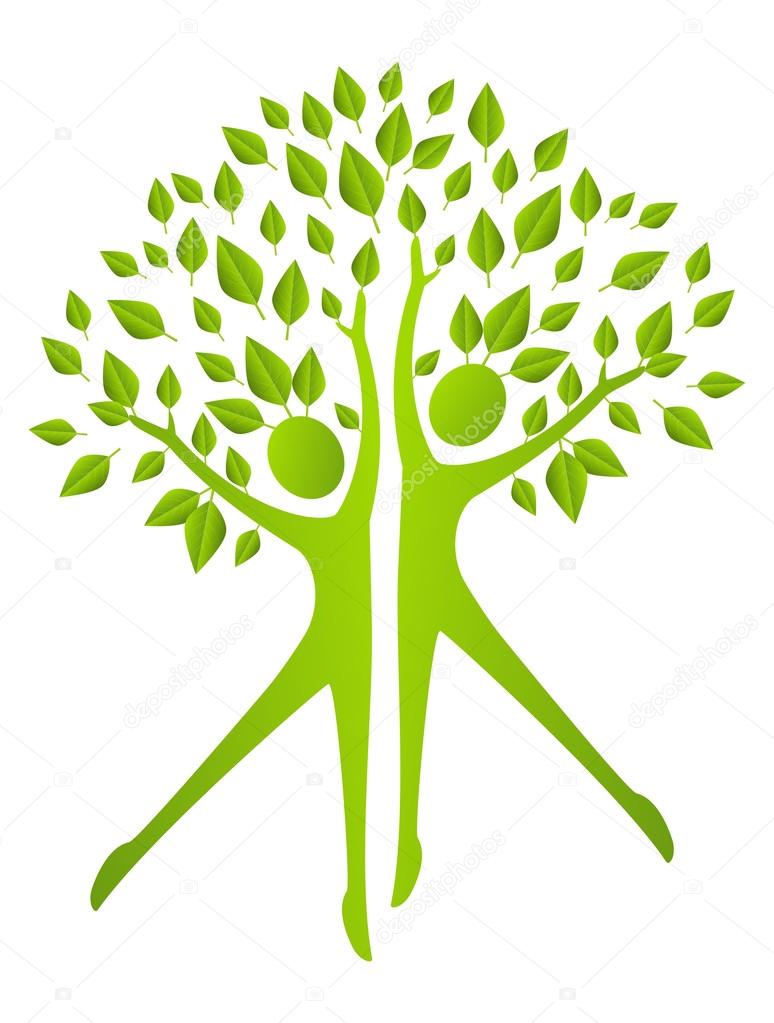 Ecology human figures with green leaves Stock Vector Image by ©Huhli13 ...