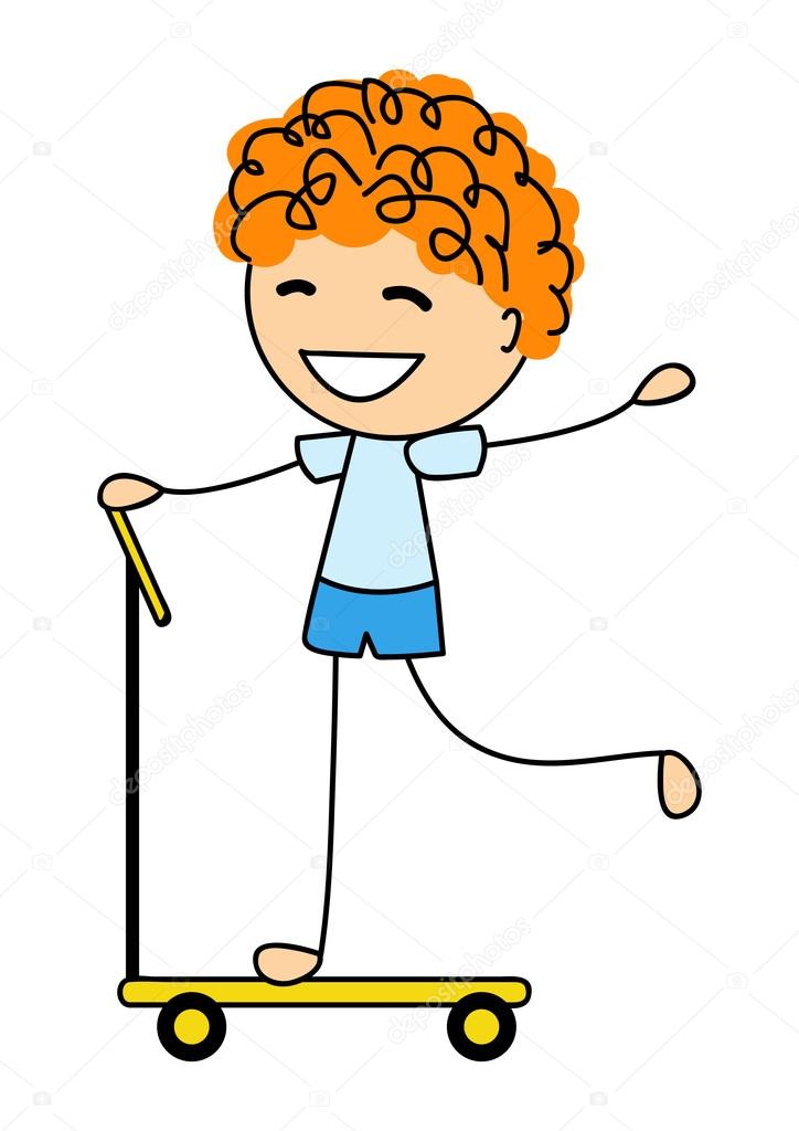 Cute little boy on scooter — Stock Vector © Huhli13 #43421789 Cute little boy on scooter — Stock Vector © Huhli13 #43421789