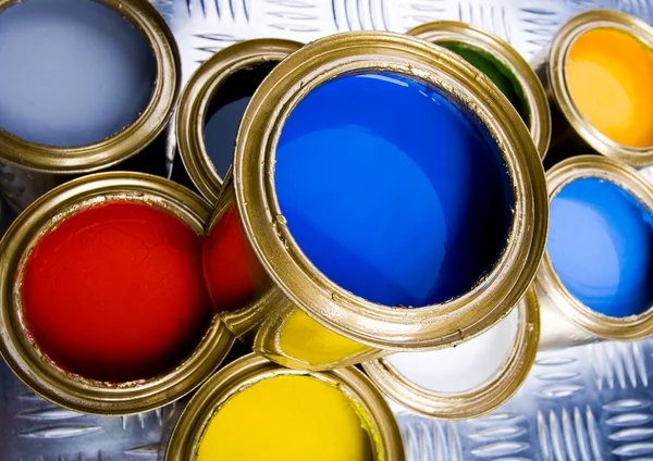Colorful paint cans Stock Photos, Royalty Free Colorful paint cans ...