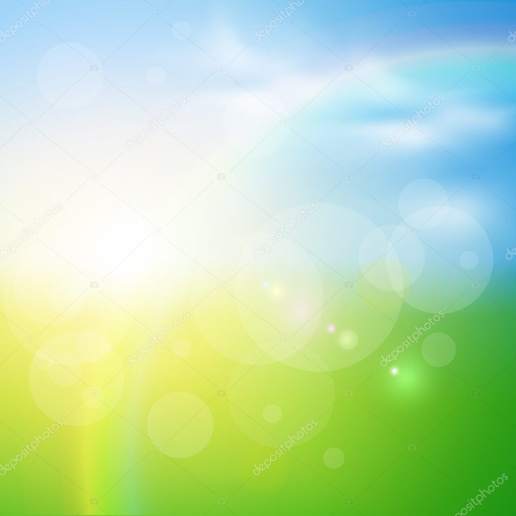 Green, sunny background ⬇ Vector Image by © cobalt88 | Vector Stock ...
