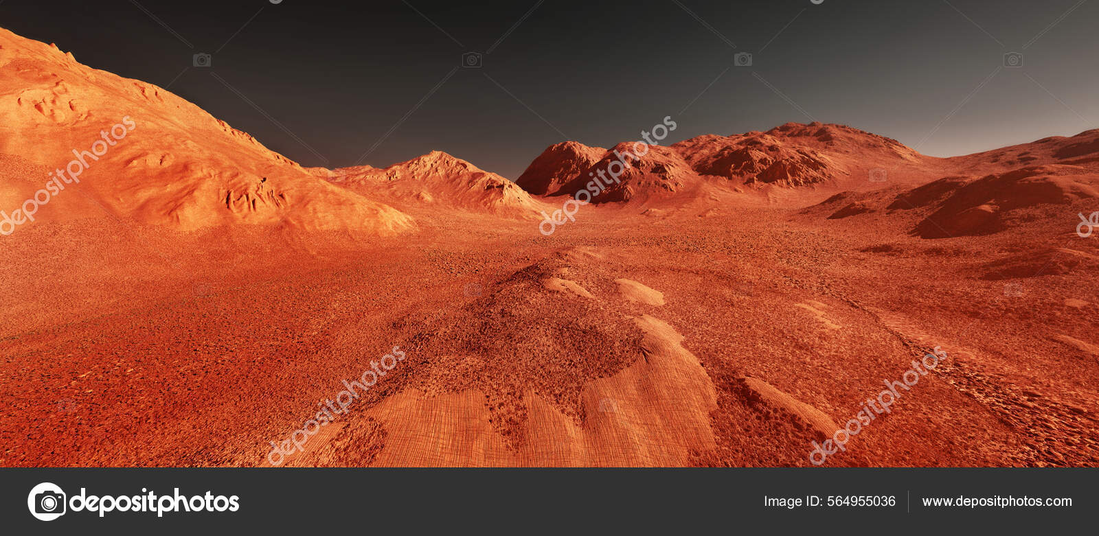 Planet Mars Mountain