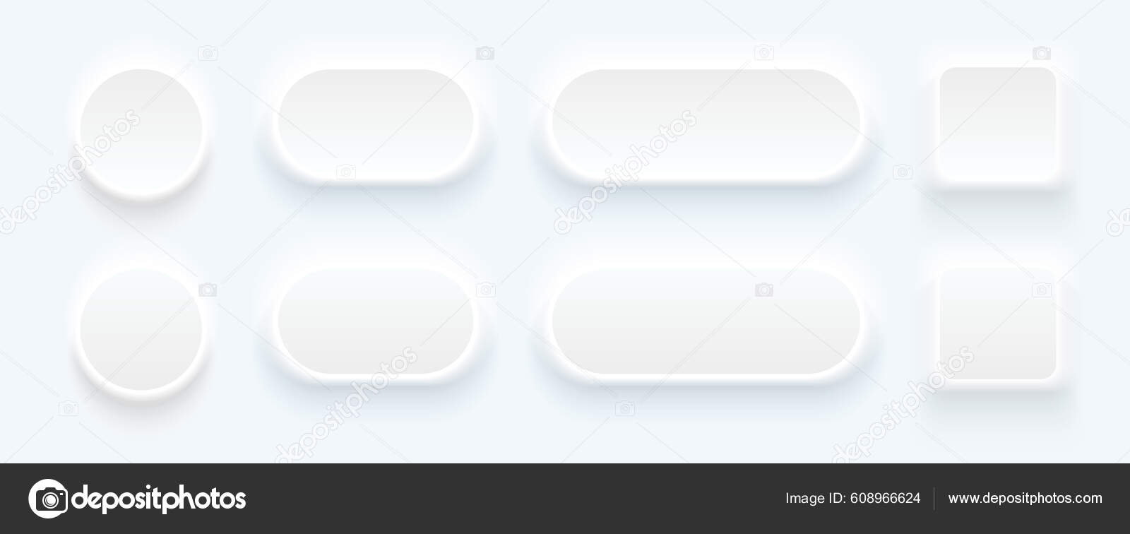 White Buttons User Interface Simple Circle Modern Design Mobile Web Stock Vector by ©cobalt88 ...