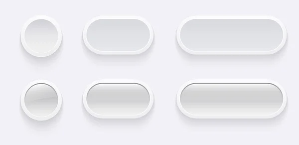 White Buttons User Interface Simple Circle Modern Design Mobile Web Stock Vector by ©cobalt88 ...