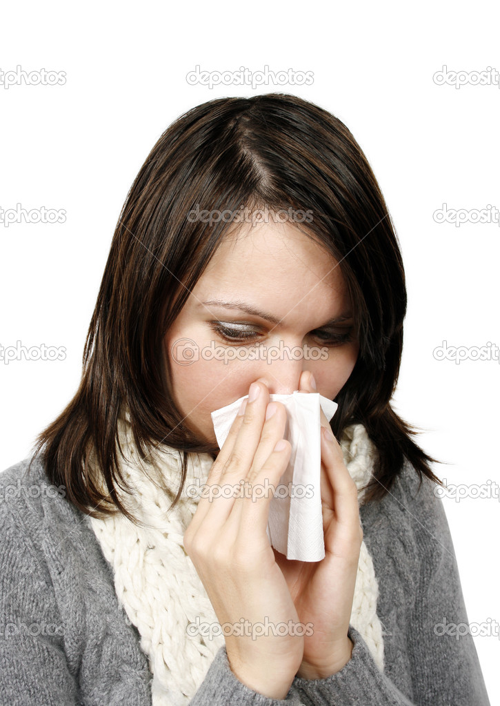 Woman who has caught cold Stock Photo by ©Karuka 13616666