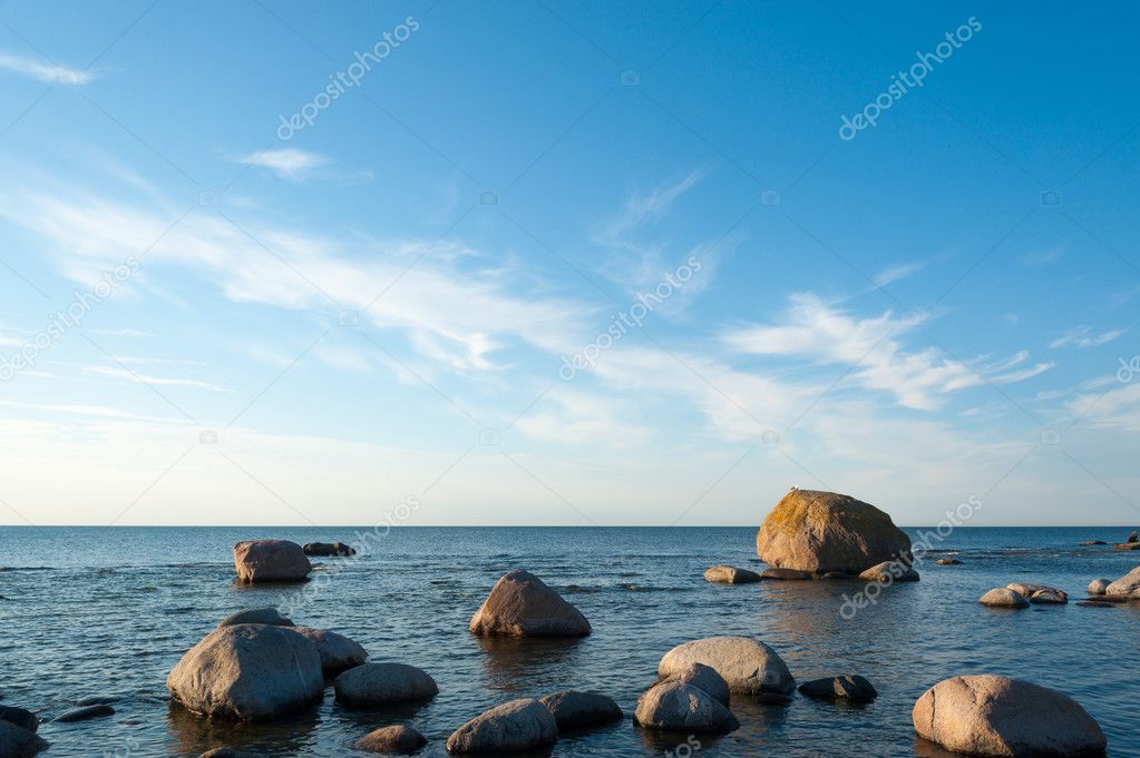 Rocky ocean coastal background Rocky ocean coastal background Stock ...