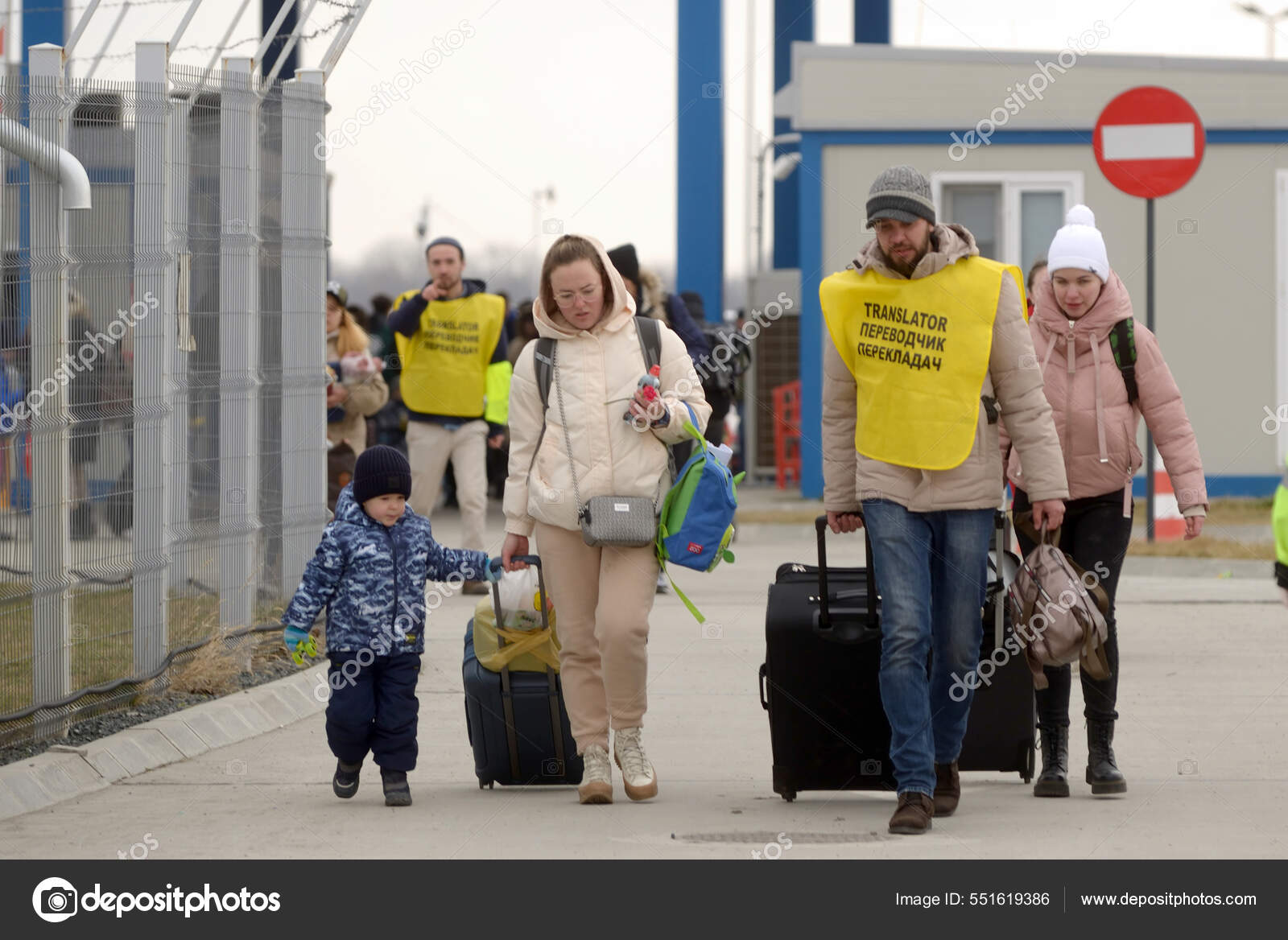 Isaccea Romania March 2022 Refugee Ukrainians Walk Ukraine Isaccea ...