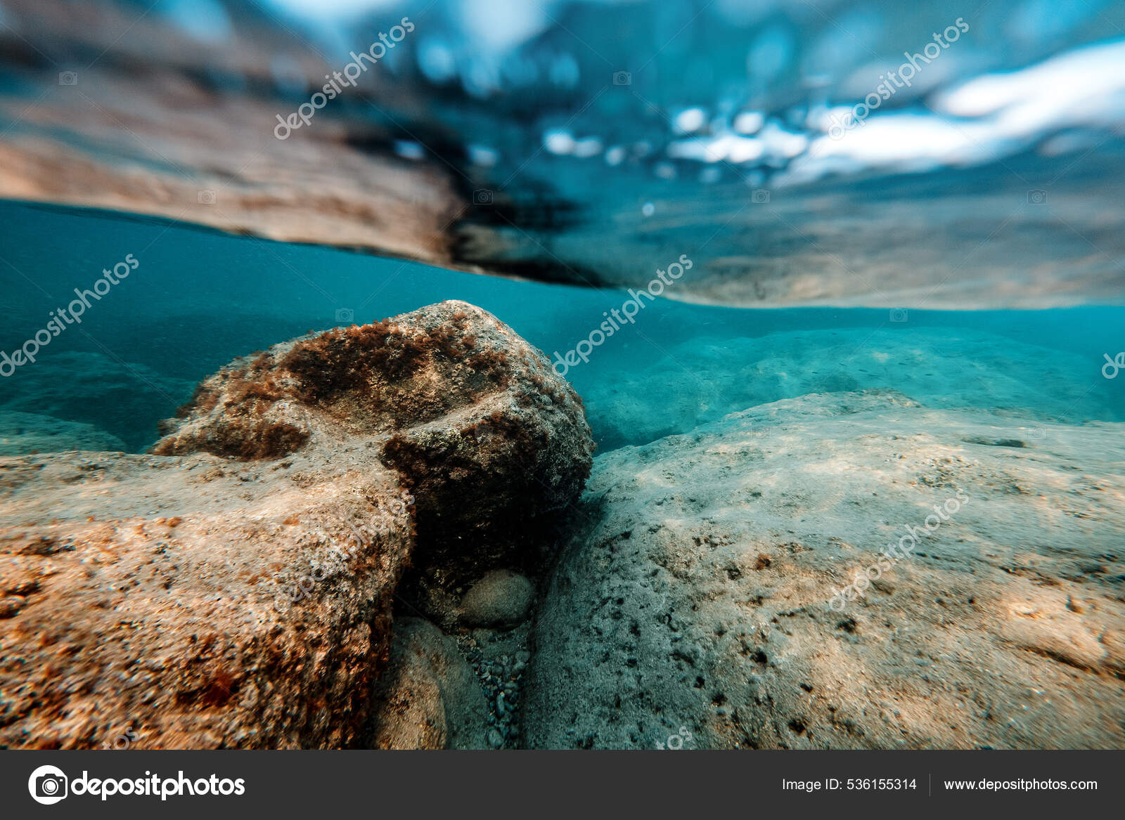 Underwater Ocean Rocks