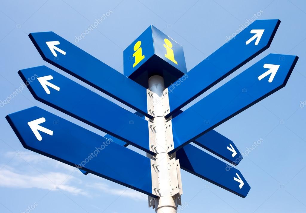 Blank directional road signs — Stock Photo © palinchak #13245257
