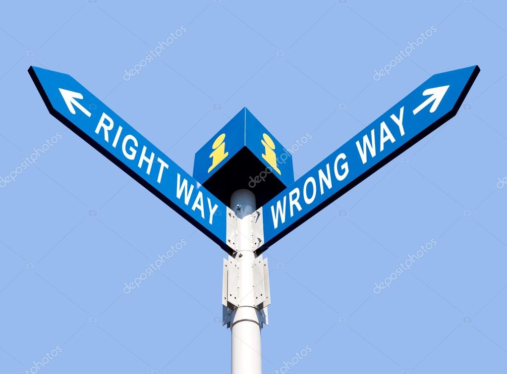 Wrong Way and Right Way Stock Photo by ©palinchak 13704770