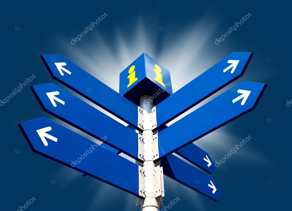 Blank directional road signs Stock Photo by ©palinchak 22699371